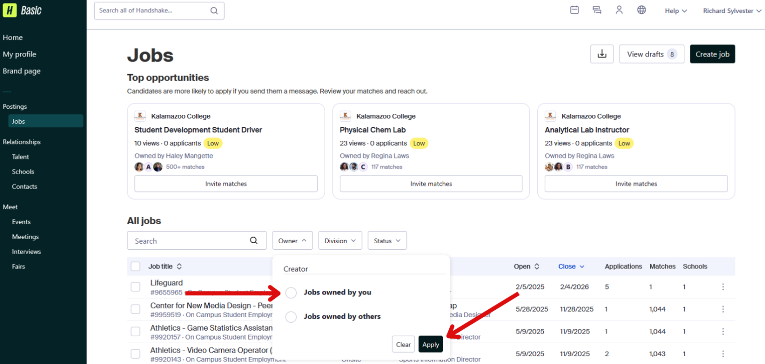 How to reopen or duplicate a job post in Handshake (for on-campus ...